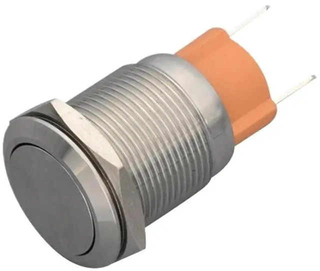 15A/250VAC 16mm 19mm 2pin Panel Hole Metal Push Button Switch Power ...