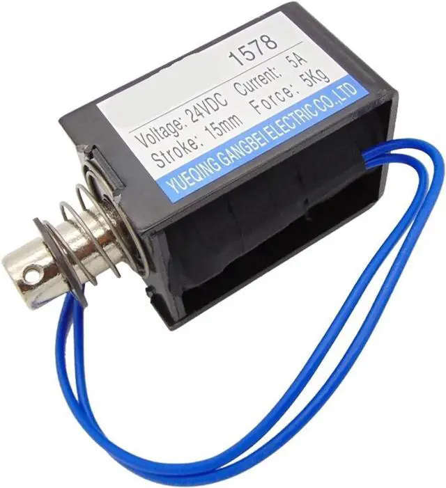 1pcs 1578 DC12V 24V 5A Force 5Kg Travel 15mm Pull Type Linear Solenoid ...