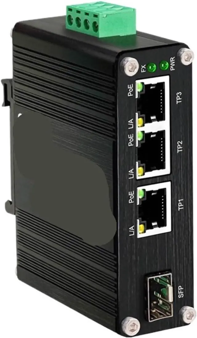 Industrial Switches 3-Port PoE Switch, Mini Industrial Switch with ...