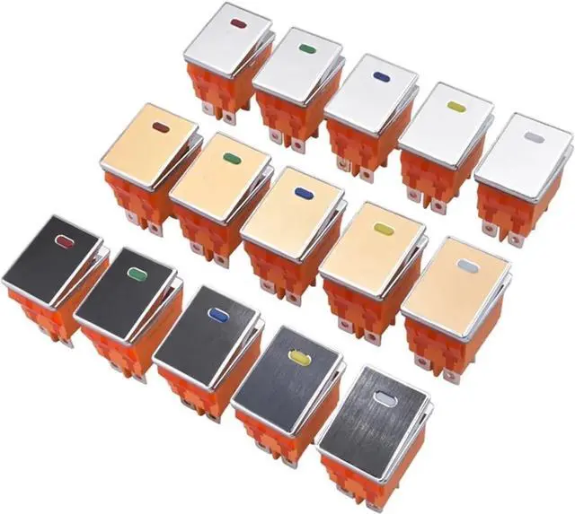 Waterproof metal panel rocker switch 16A 250VAC lock T85 IP67 sealed ...