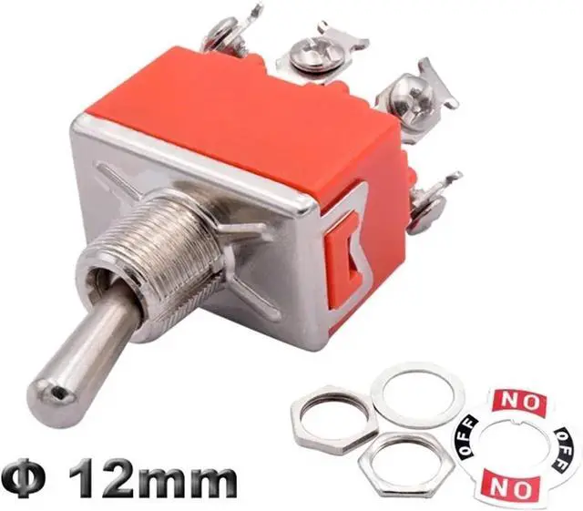 5pcs Self-locking 2 3 Position Toggle Switch 250V 15A On Off On E ...