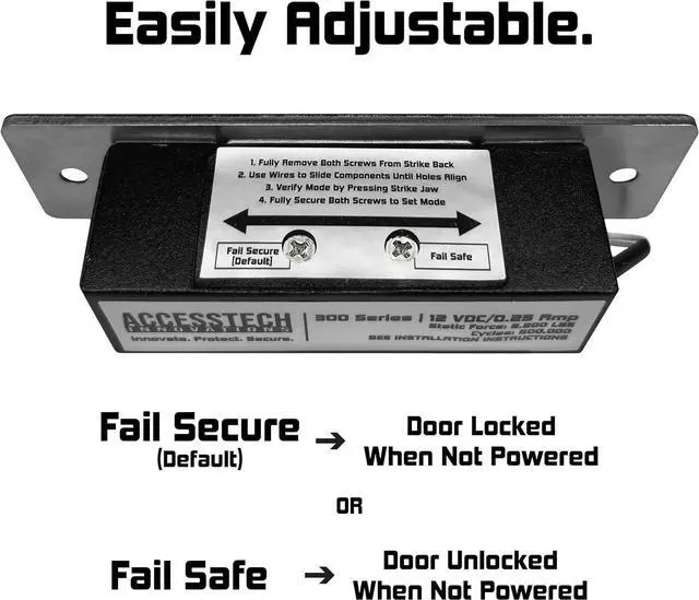 Heavy Duty Electric Strike Door Lock ANSI Standard Access Control ...