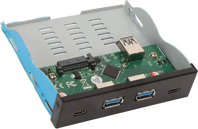 3.25in Front Panel USB 3.1 Hub, Aluminum Alloy 12Mbps Full Speed ...