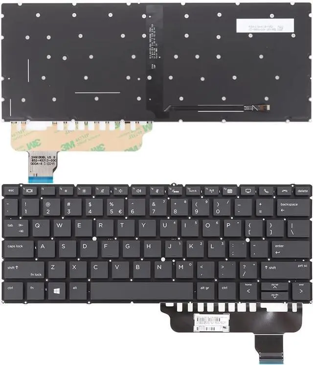 Laptop Replacement US Keyboard Compatible with HP EliteBook x360 830 G5 ...