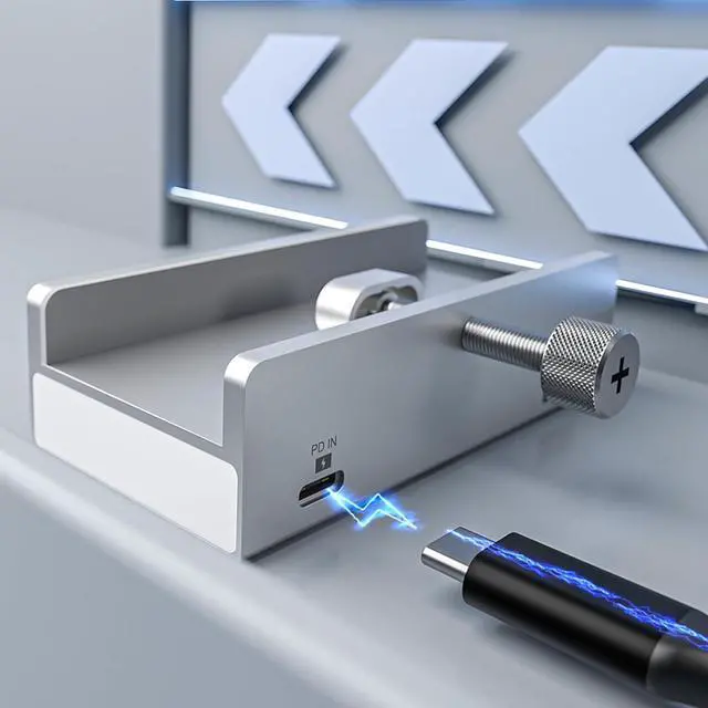 4 Port Aluminum External Dock Station USB3.0 Type C Clip HUBs With ...