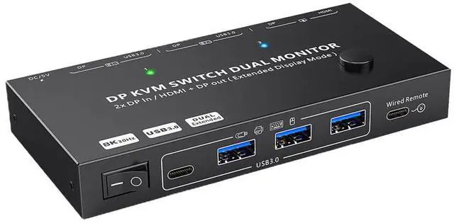 Metal Port KVM Switcher With Multiple Inputs Output For Clear Imaging ...