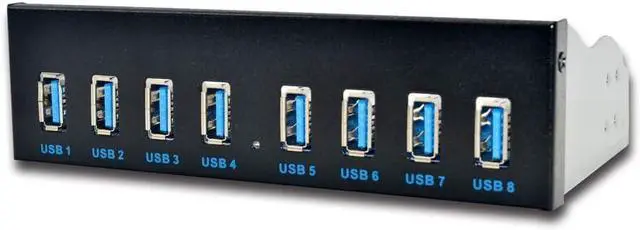 8 Port USB Hub USB3 5.25 USB 3.0 Front Panel Splitters USB 3.0 Hub for ...