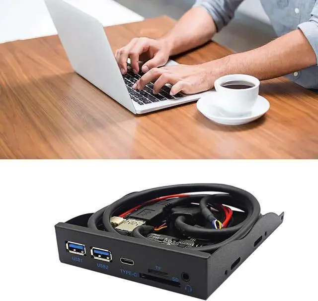 USB C Hub, 3.5" Front Panel TF Internal Card Reader 5Gbps USB 3.2 Gen 1 ...