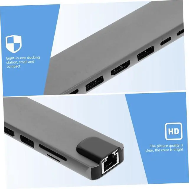 jojofuny 2pcs USB c Multiport Adapter Type-c Hub Docking Station ...