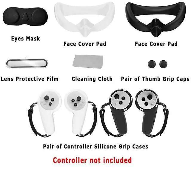 6 in 1 Accessory Kit For Pico 4 Ultra - Silicone Face Cover/Lens Dust ...