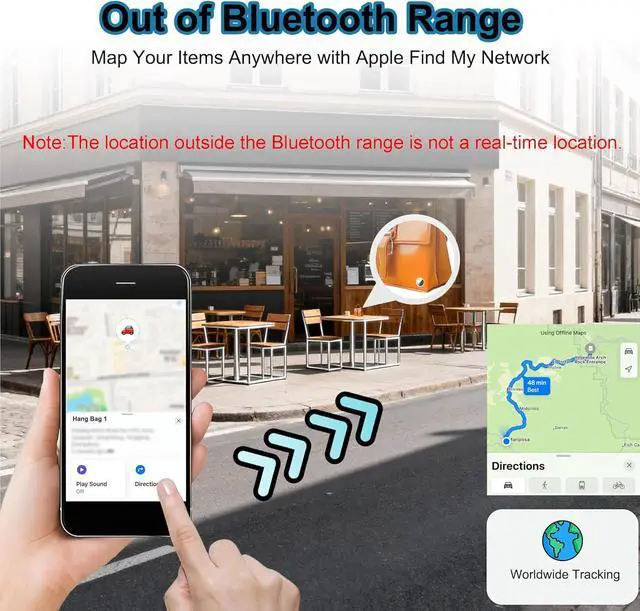 Air Tracker Tags - 2 Pack, Bluetooth Tracker for iPhone ipad Find My ...