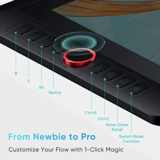 XPPen 13.3" Drawing Tablet with Screen-Artist13.3 Pro V2 16384 Pressure ...