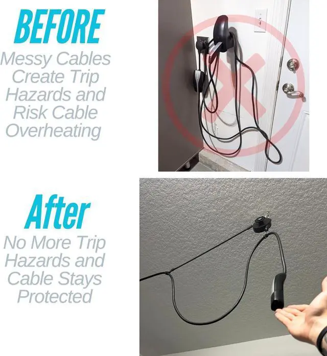 ChargeFlex Universal EV Overhead Retractable Cable Organizer Management ...