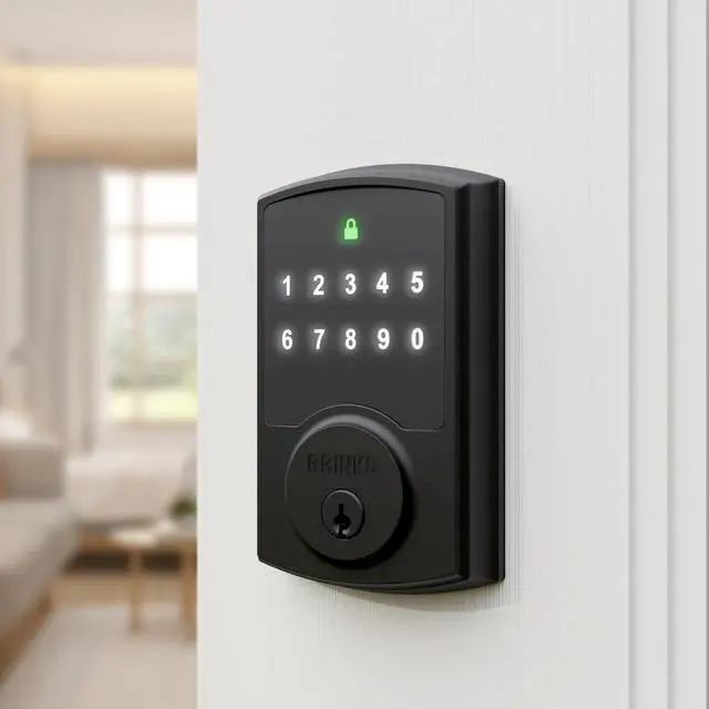 Keyless Entry Electronic Touchpad Door Lock -Backlit Keypad Deadbolt with Advanced Security ...