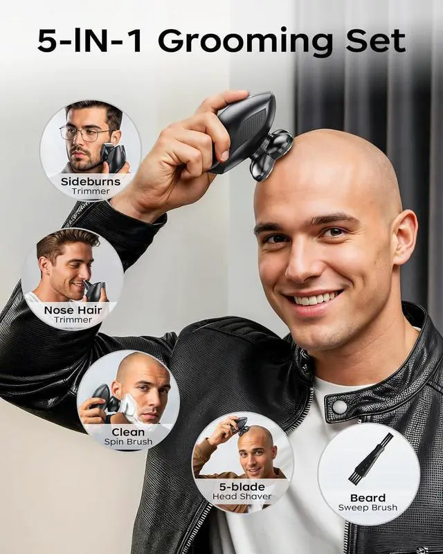 Electric Razor for Men, 5-in-1 Multi-Function Electric Shavers for Men ...