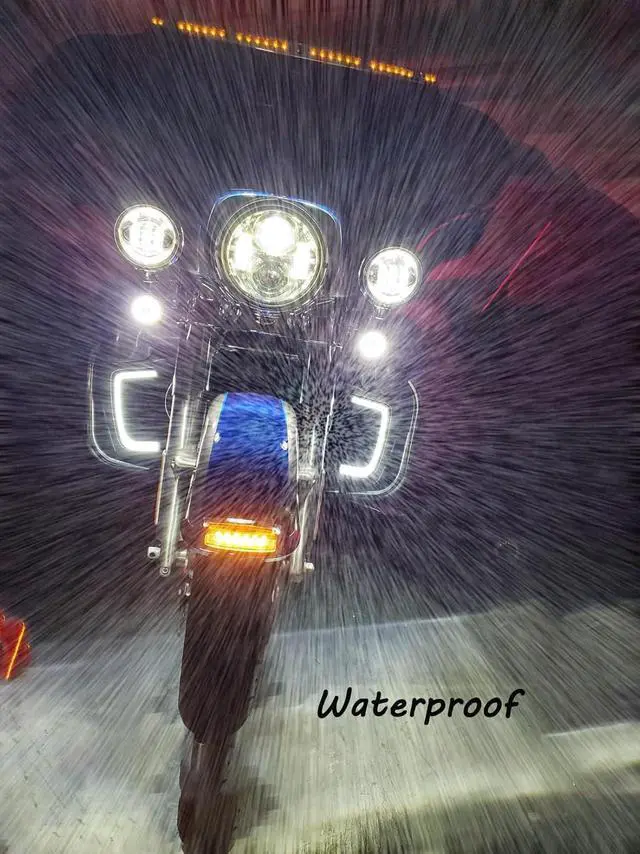 Smoked Motorcycle Switchback Front LED Turn Signals with Relocation Kit ...