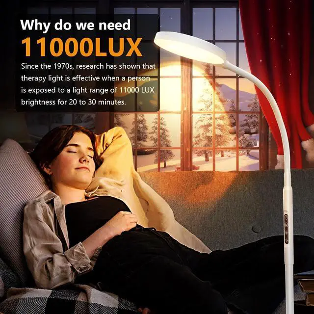Light Therapy Lamp, 3 in 1 Therapy Floor Lighting, 11000 Lux Full ...