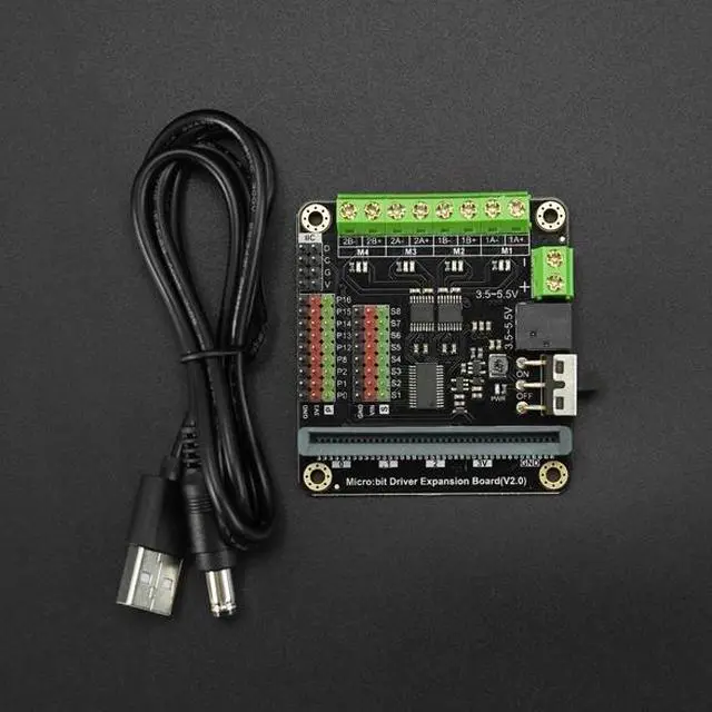DFRobot micro:bit motor driver board expansion board with 4 motor ports ...