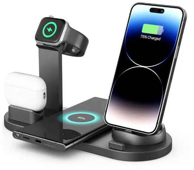 The multi-fun ctional four-in-one mobile phone wireless charging b ase ...