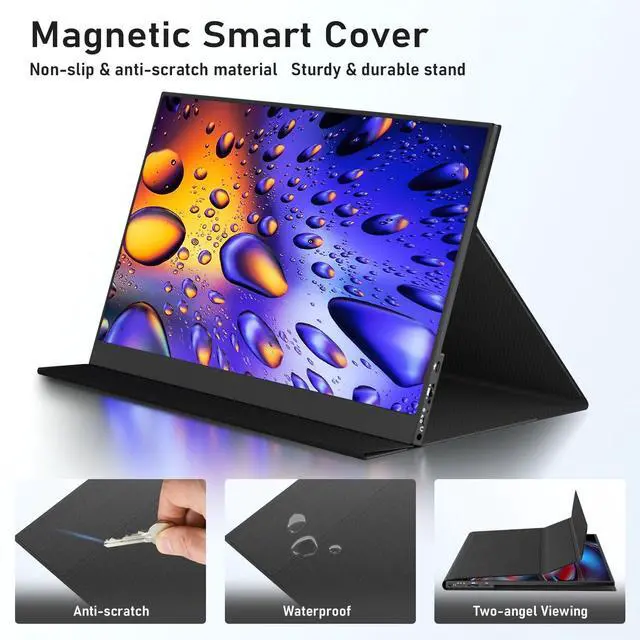 16.1" FHD 1080P Laptop Screen Extender for USB C hdmi Computer Display ...