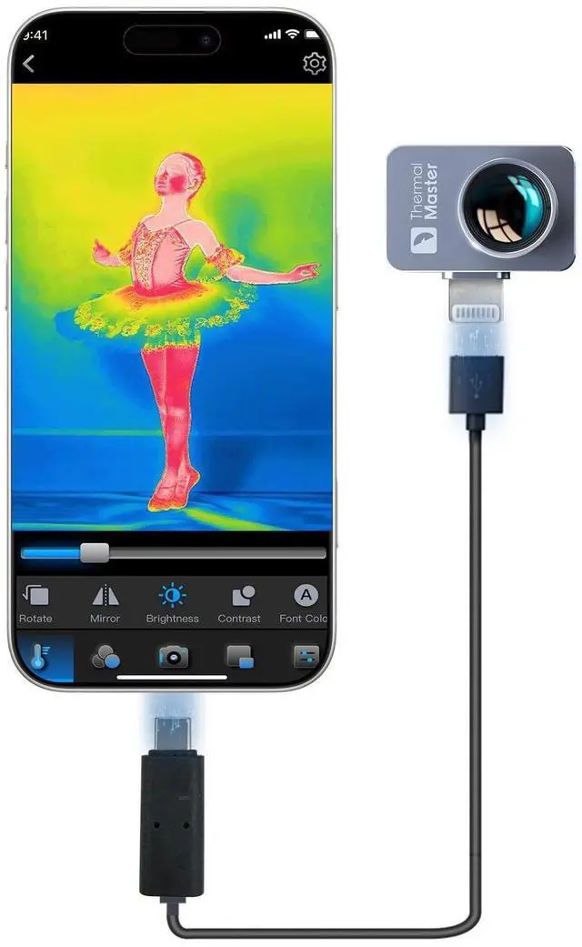 Thermal Master Lightning to USB Type-C Adapter Cable (50cm), Compatible ...