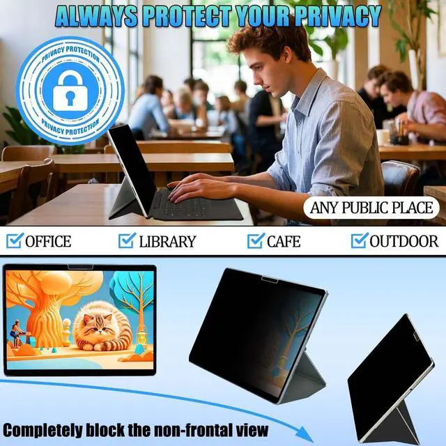 Privacy Screen for Microsoft Surface Pro 11,10, X,9, 8 - Privacy Screen ...