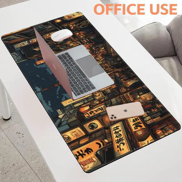 NIYLYNSYN Mouse Pad Large Bustling Street Non-Slip Game Desk Mat with ...