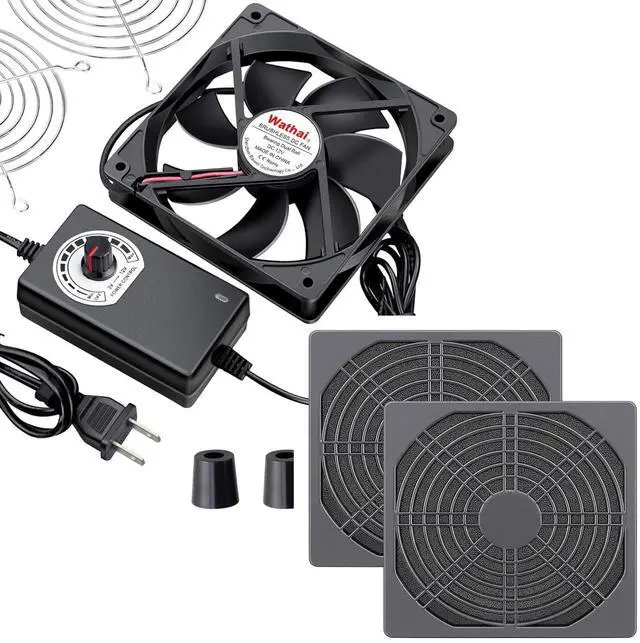 Wathai 120mm x 25mm AC Powered Computer Fan with AC Plug 110V 120V 220V ...