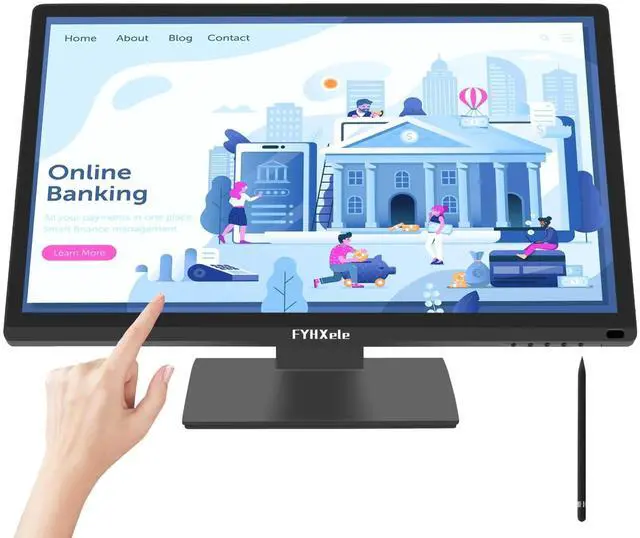 FYHXele 22 Inch Touchscreen Monitor, IPS FHD 1080P Touch PC Display ...
