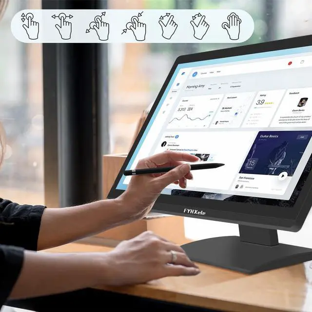 FYHXele 22 Inch Touchscreen Monitor, IPS FHD 1080P Touch PC Display ...