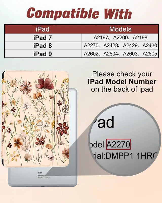 Miss Adola for iPad 9th/8th/7th Generation 10.2 Inch Case with Pen ...