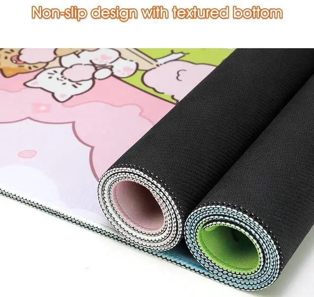 PERFECTSIGHT Cute Kitty Mouse Pad Kawaii Cat Large Gaming Mouse Pad ...