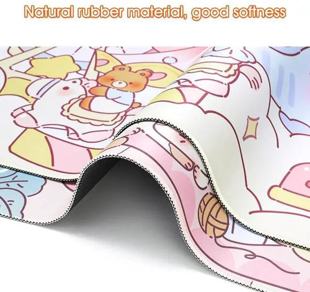 PERFECTSIGHT Cute Kitty Mouse Pad Kawaii Cat Large Gaming Mouse Pad ...