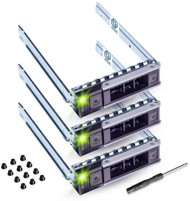 DRIVECADDY 3-Pack 3.5" Hard Drive Caddy - Compatible for Dell PowerEdge ...