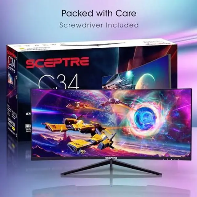 Sceptre 30-inch Curved Gaming Monitor 21:9 2560x1080 Ultra Wide/ Slim ...