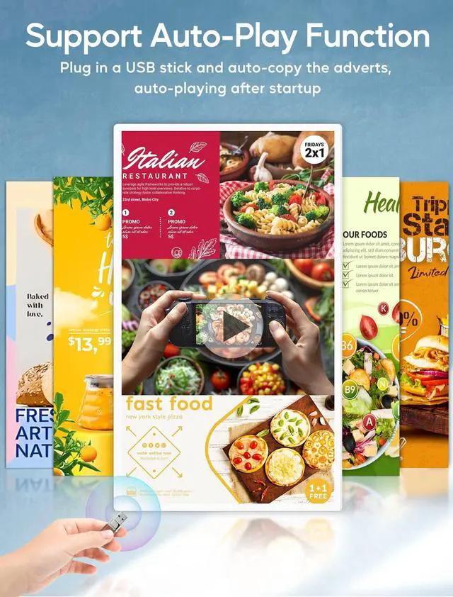 15.6" Digital Signage with 10000mAh Battery, Capacitive Touchscreen ...