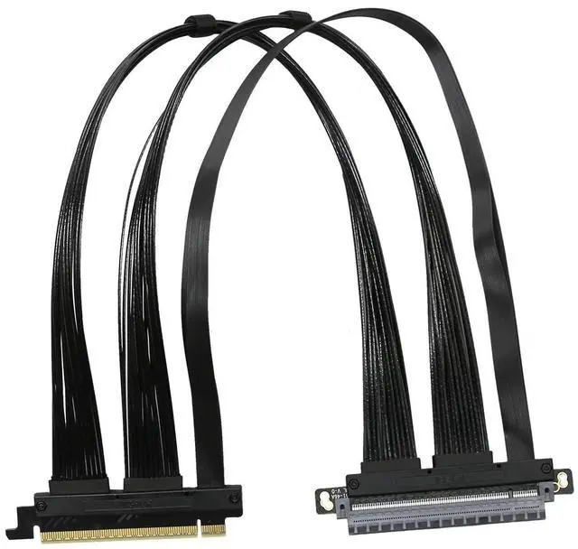 GIGA-MEGA PCIe 5.0 X16 Riser Cable Right Angle Left Angle Straight ...