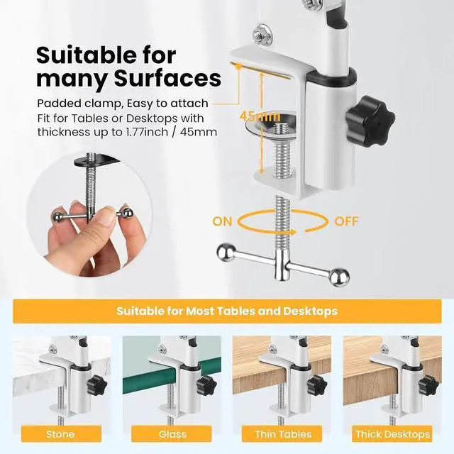 For Hyperx Quadcast White Boom Arm, Boom Scissor Arm For Hyperx ...