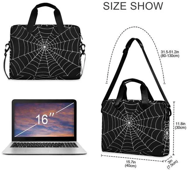 Goth Spider Web Laptop Case 15.6 inch Computer Bag Waterproof Laptop ...