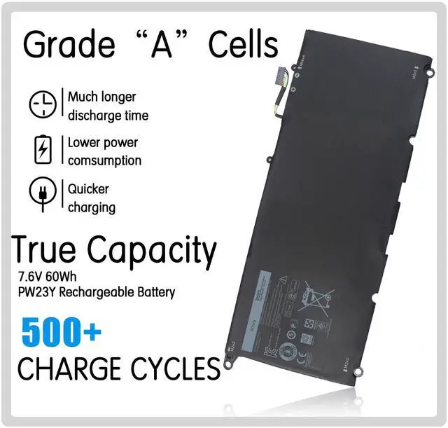 60Wh PW23Y Laptop Battery Replacement Dell XPS-13 XPS 13 9360 Battery ...