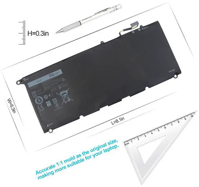 60Wh PW23Y Laptop Battery Replacement Dell XPS-13 XPS 13 9360 Battery ...