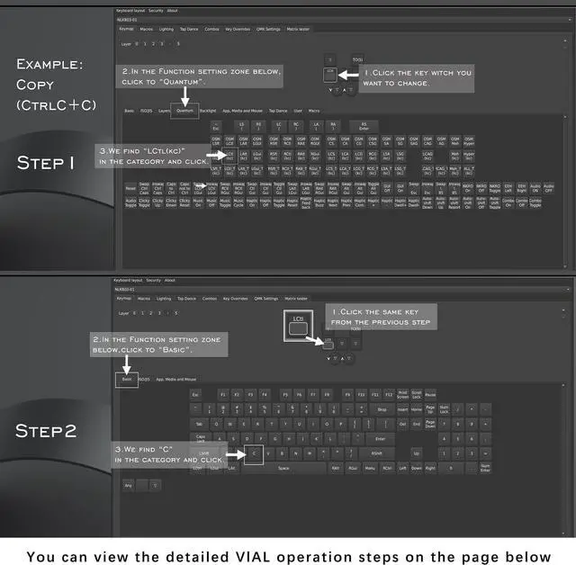 NLOFIN Macro Programmable Keypad,Mini 3-Key OSU Programmable Mechanical ...