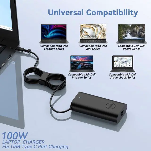 GKLSPL 100W USB Type C AC Adapter Compatible with Dell Pro Rugged 13 12 ...