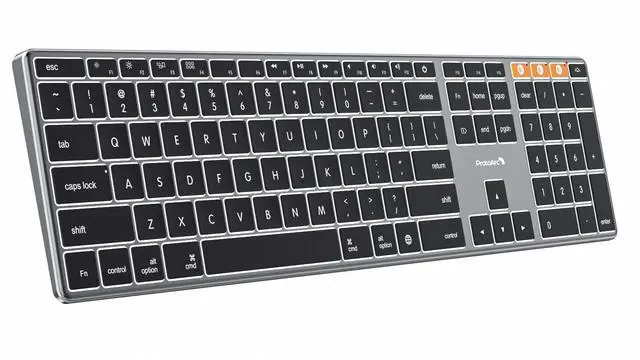 ProtoArc Backlit Wireless Keyboard for Mac, K110-A Aluminum Full Size ...