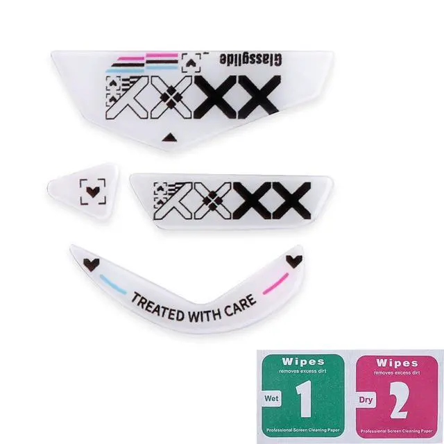 Rounded Curved Edges Ultra Strong Glass Mouse Feet Pads Skates ...