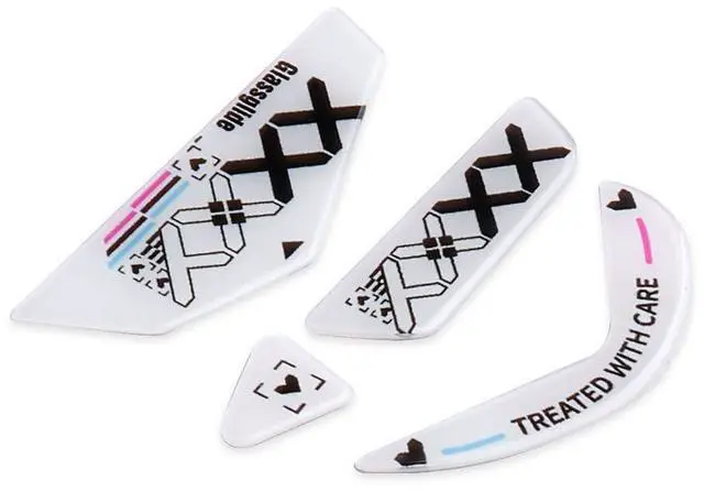 Rounded Curved Edges Ultra Strong Glass Mouse Feet Pads Skates ...