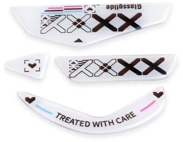 Rounded Curved Edges Ultra Strong Glass Mouse Feet Pads Skates ...