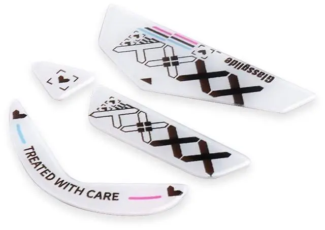 Rounded Curved Edges Ultra Strong Glass Mouse Feet Pads Skates ...