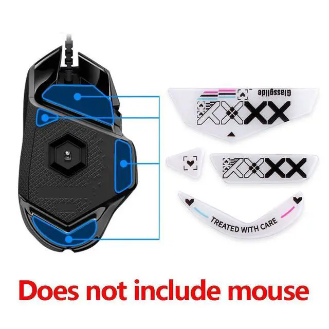 Rounded Curved Edges Ultra Strong Glass Mouse Feet Pads Skates ...