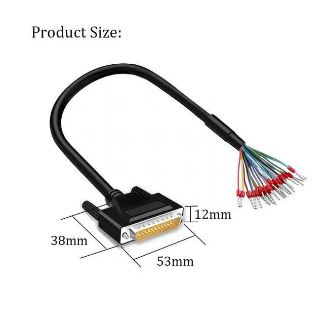 Willwewon 10Ft 3m 26AWG DB25 Male RS232 25 Pin Serial Extension Cable ...